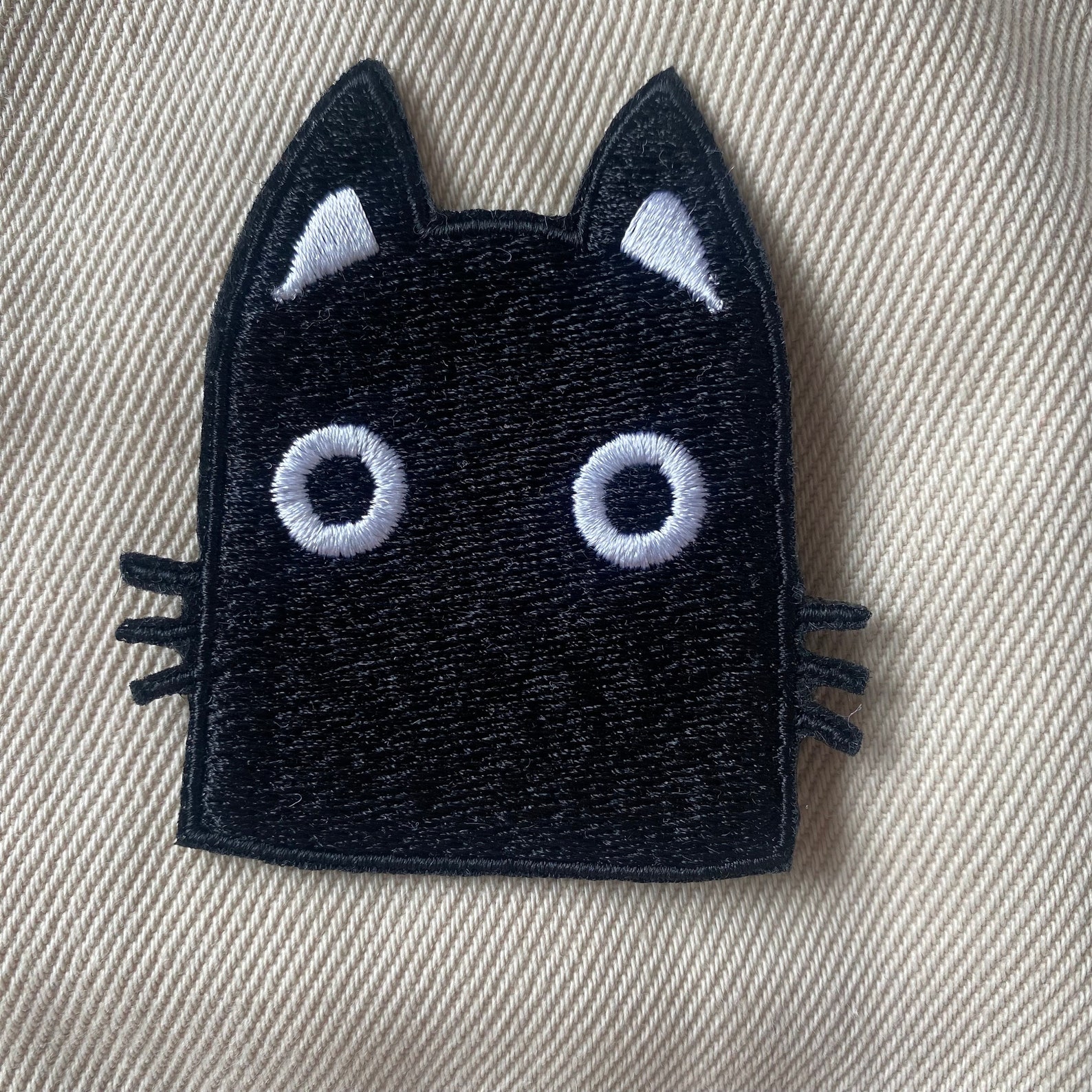 Black Cat Patch, Feline Lover Gift Applique, Pet Kitten Iron on Patch ...