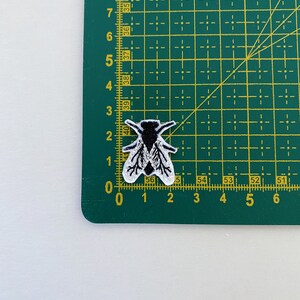 Tiny Housefly Fusible Patch, Black White Insect Applique, Mini Fly ...