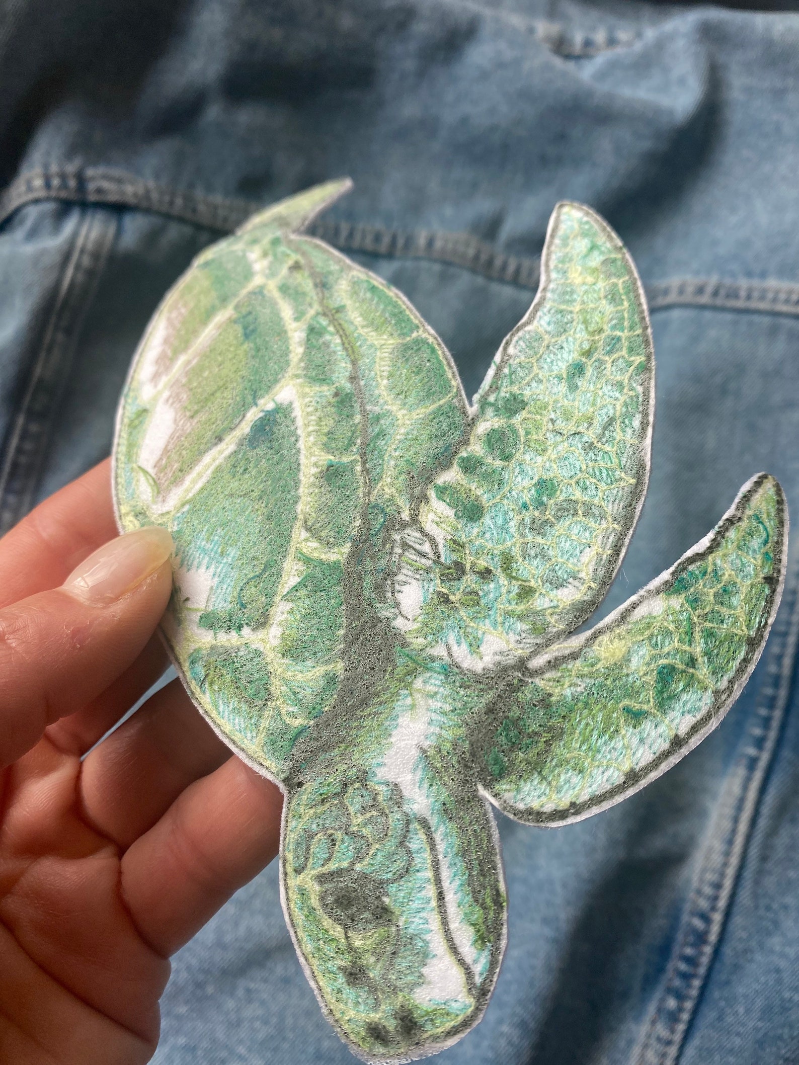 Sea Turtle Fusible Patch, Tortoise Iron on Applique, Sea, Ocean ...