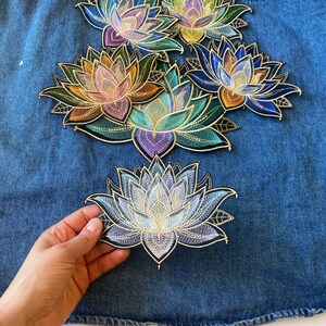 Lotus Mandala Flower Patch, Art Applique, Clothing Embellishment, Patch ...