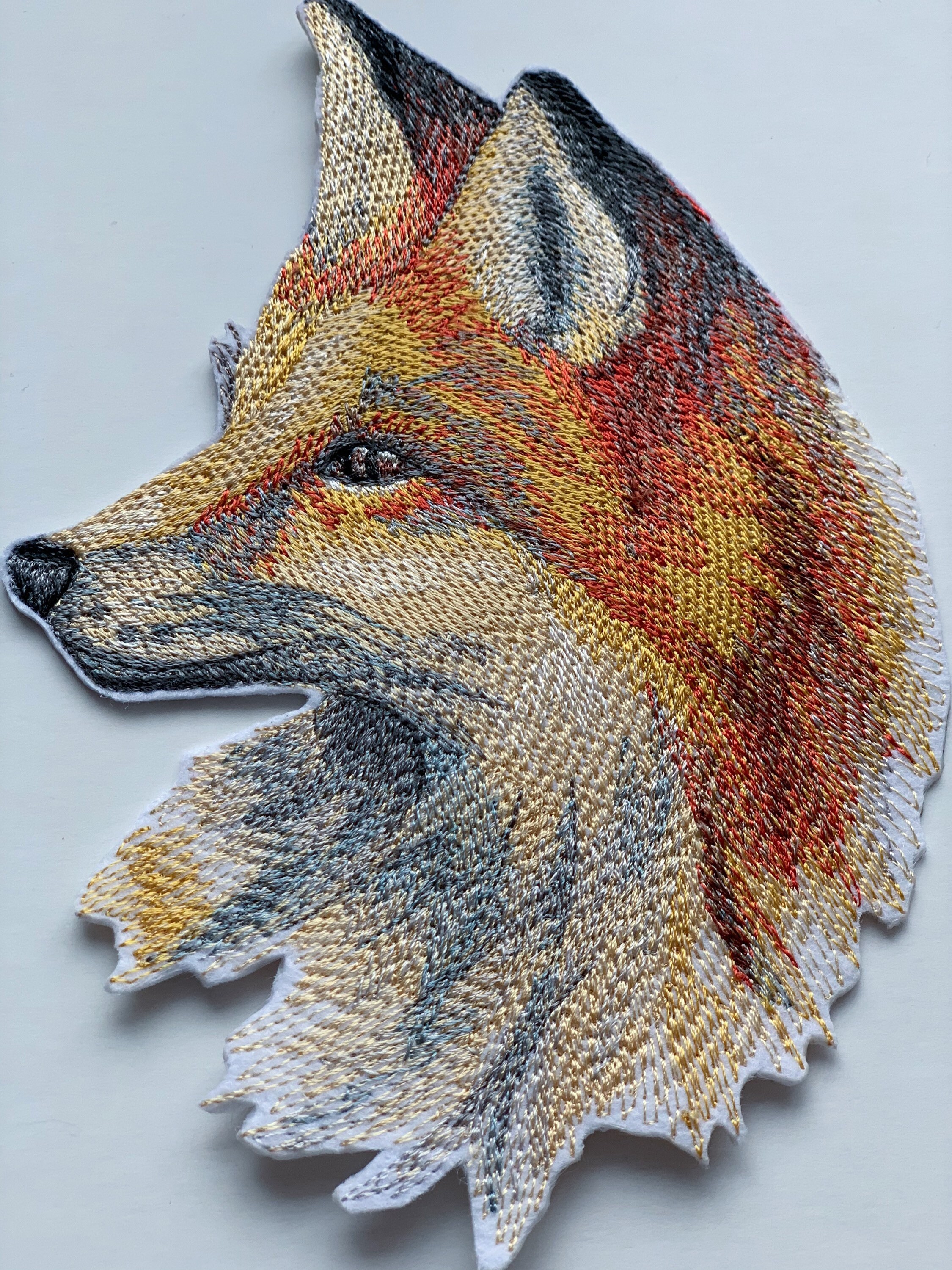 Embroidered Fox Iron on Patch. Embroidered Sew on Patch. Wild - Etsy