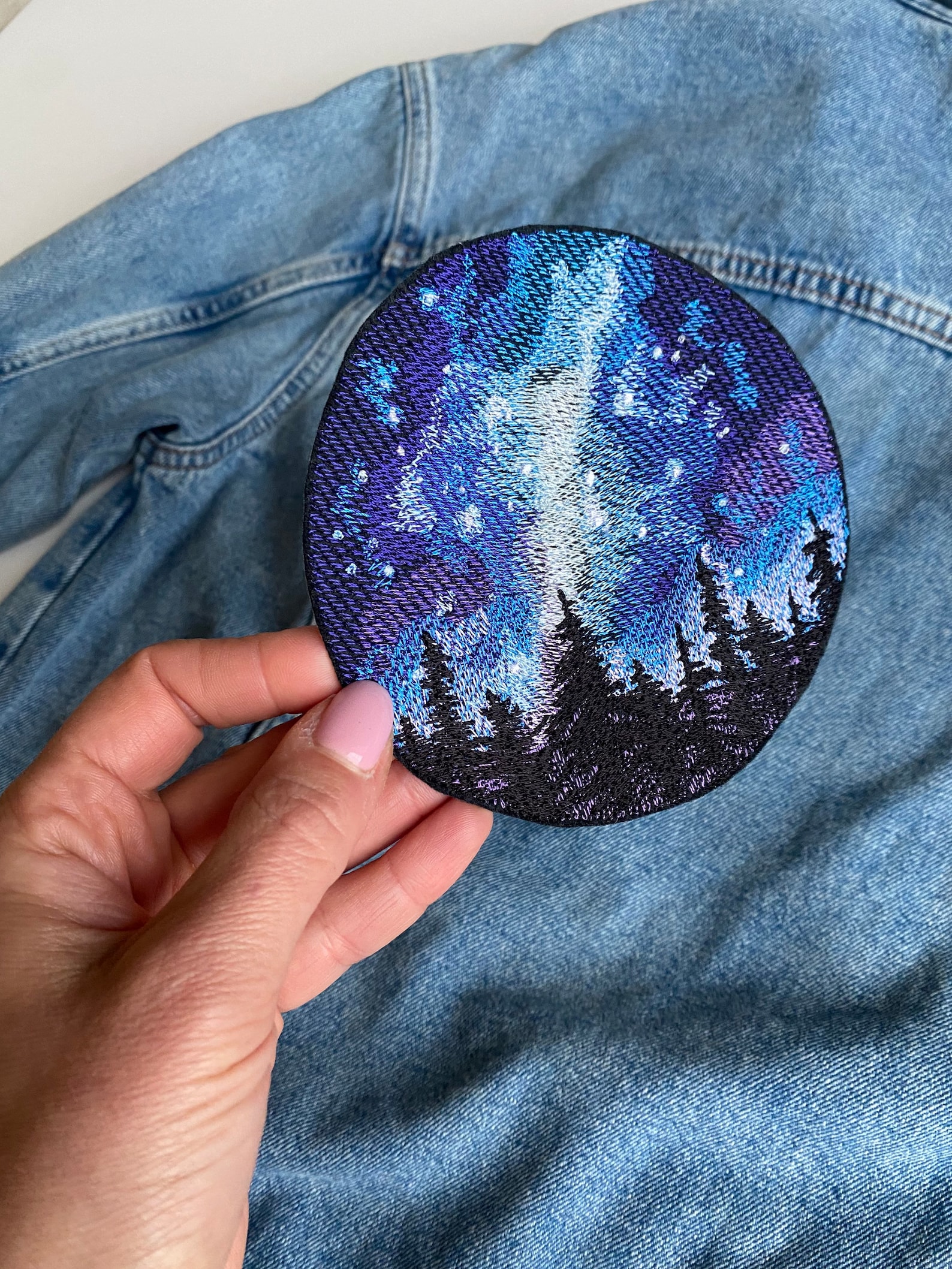 Nature Patch Galaxy Patch Starry Night Sky Iron on Patch - Etsy