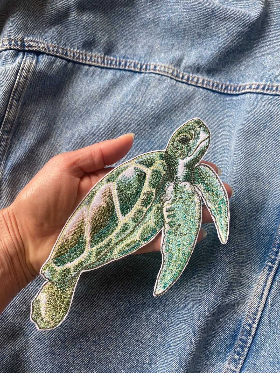 Sea Turtle Fusible Patch, Tortoise Iron on Applique, Sea, Ocean ...