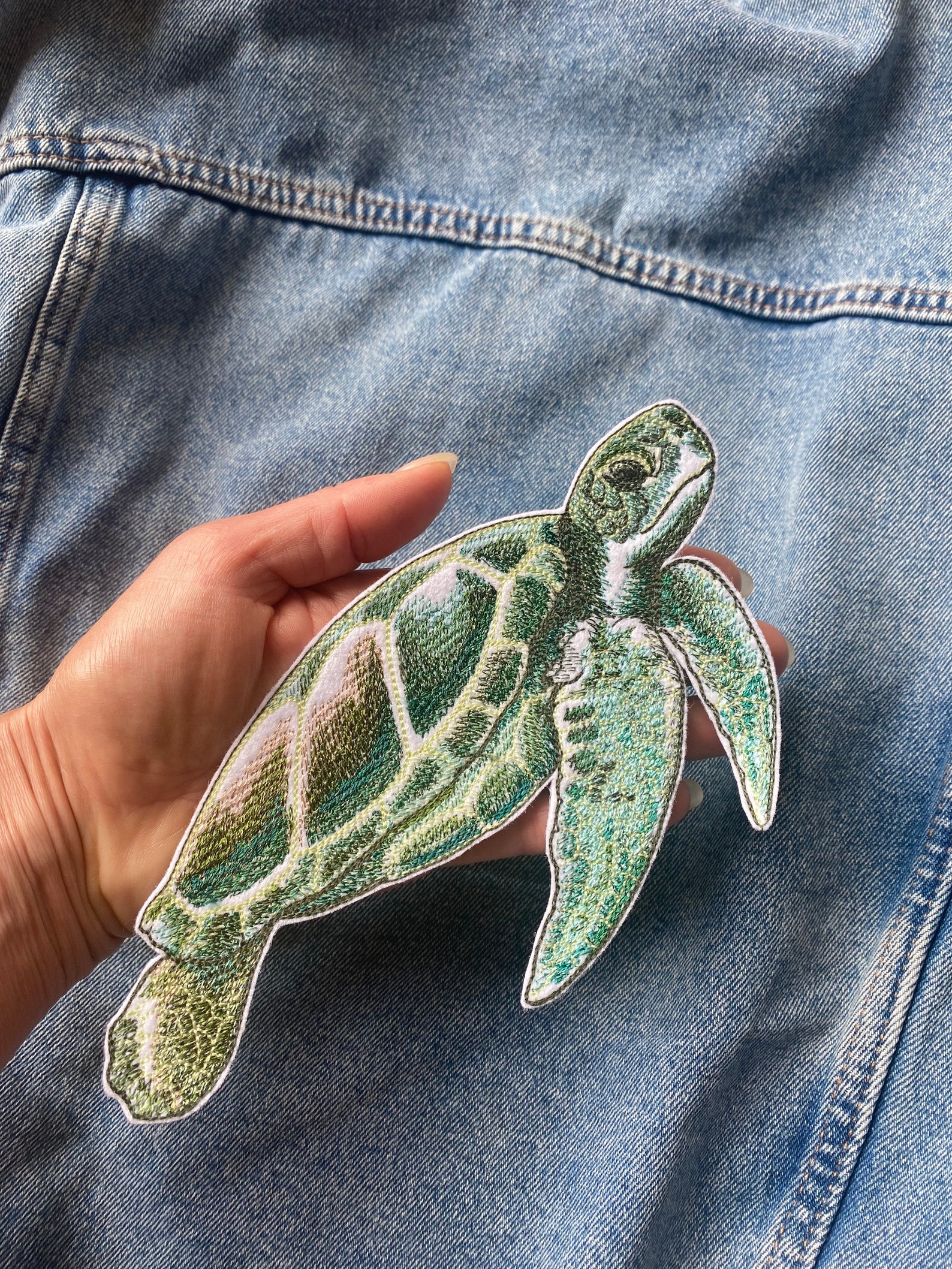 Sea Turtle Fusible Patch, Tortoise Iron on Applique, Sea, Ocean ...