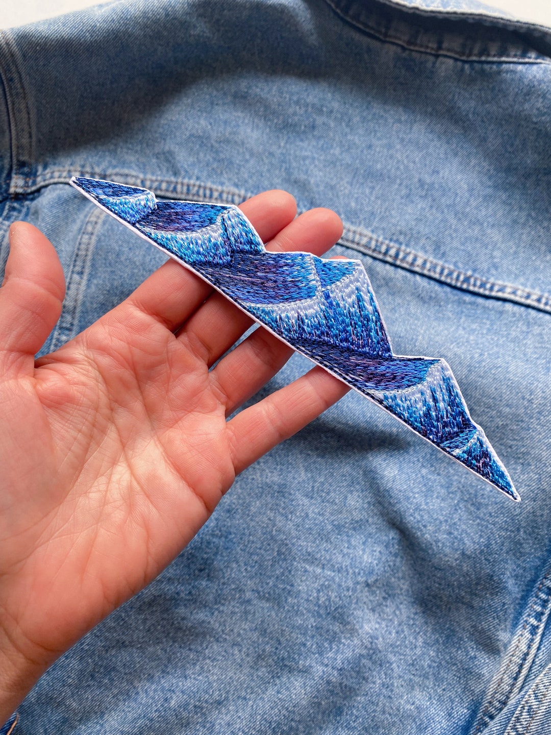 Mountains Patch, Landscape Hiking Iron on Applique, Patches for Hats ...