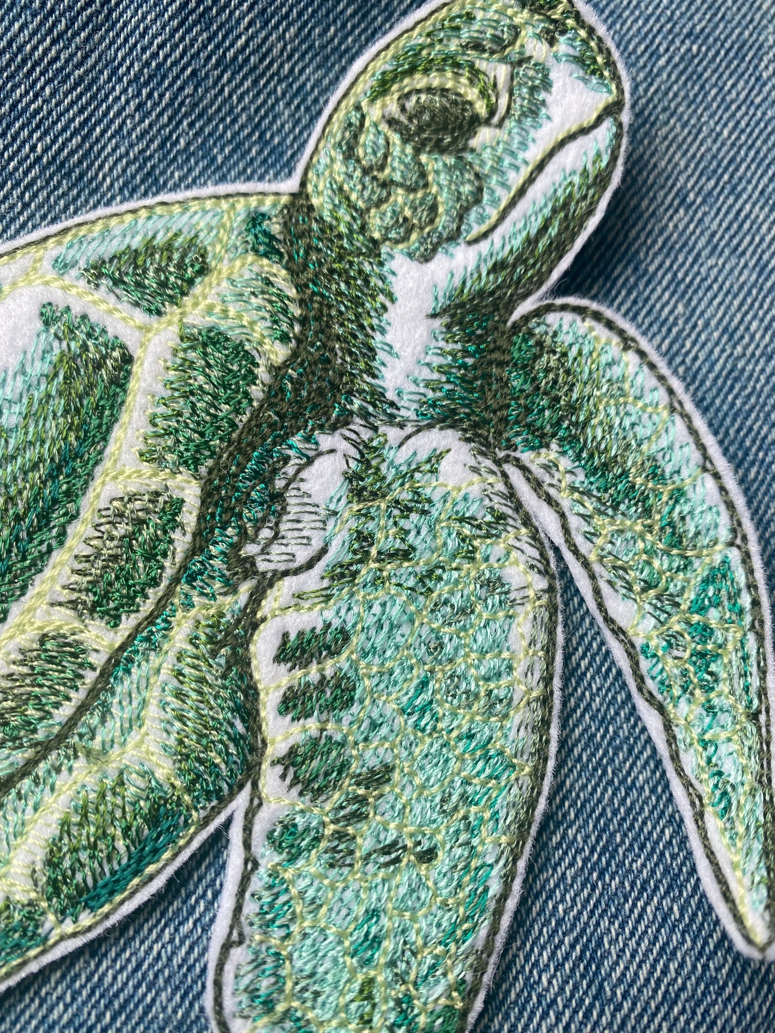 Sea Turtle Fusible Patch, Tortoise Iron on Applique, Sea, Ocean ...