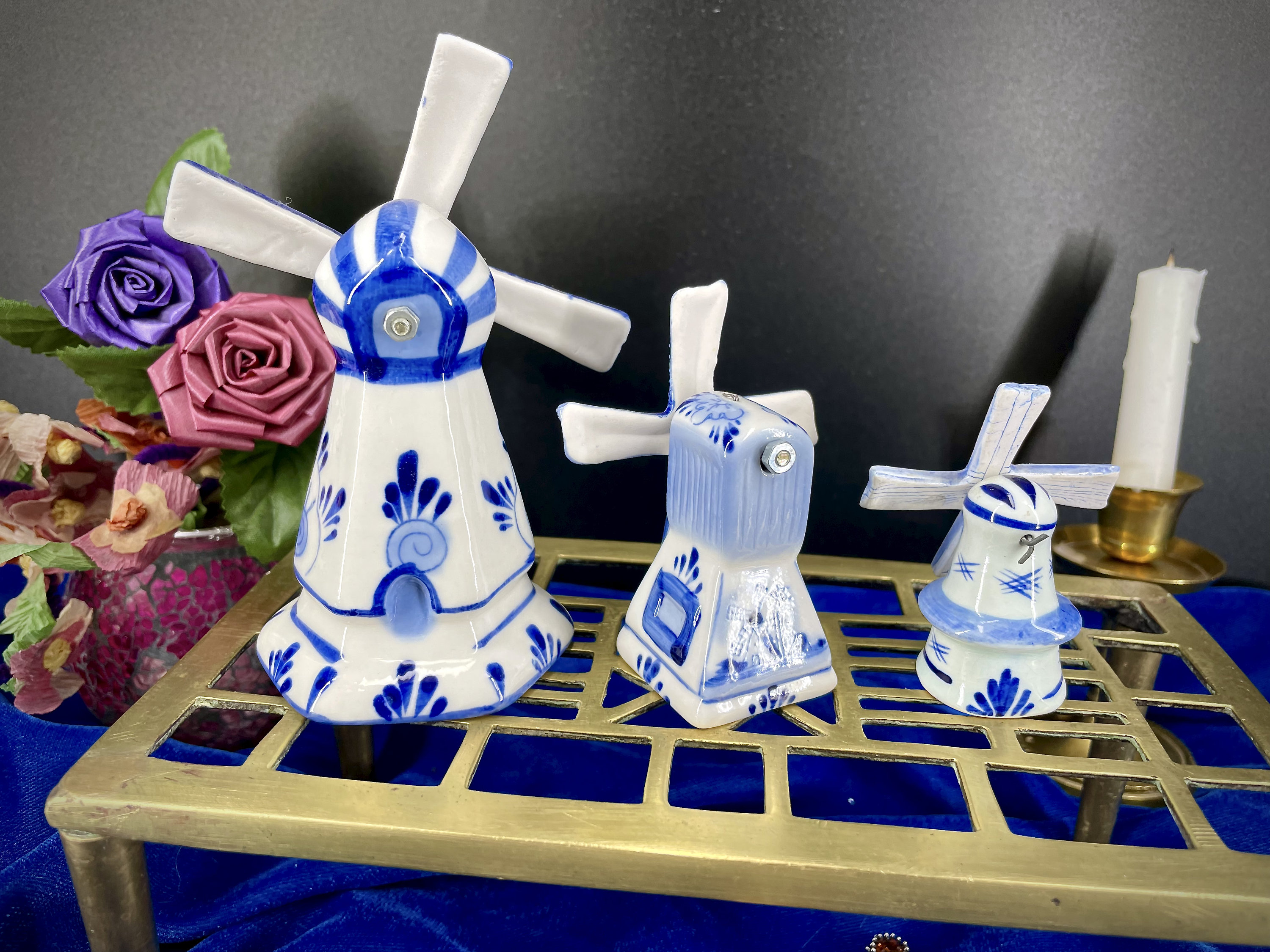 Delftware Delft Blue Souvenir Windmills Bundle - Etsy