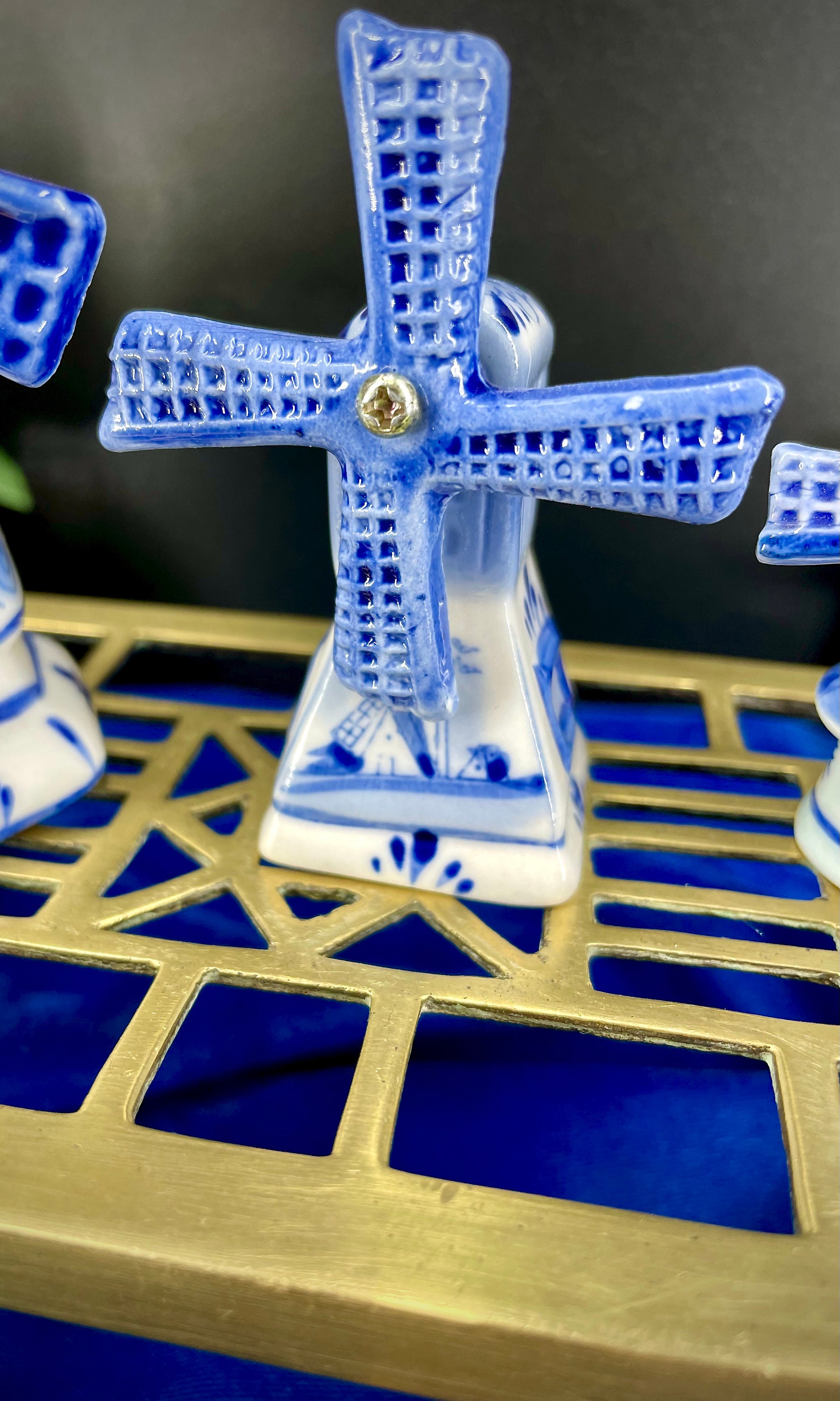 Delftware Delft Blue Souvenir Windmills Bundle - Etsy
