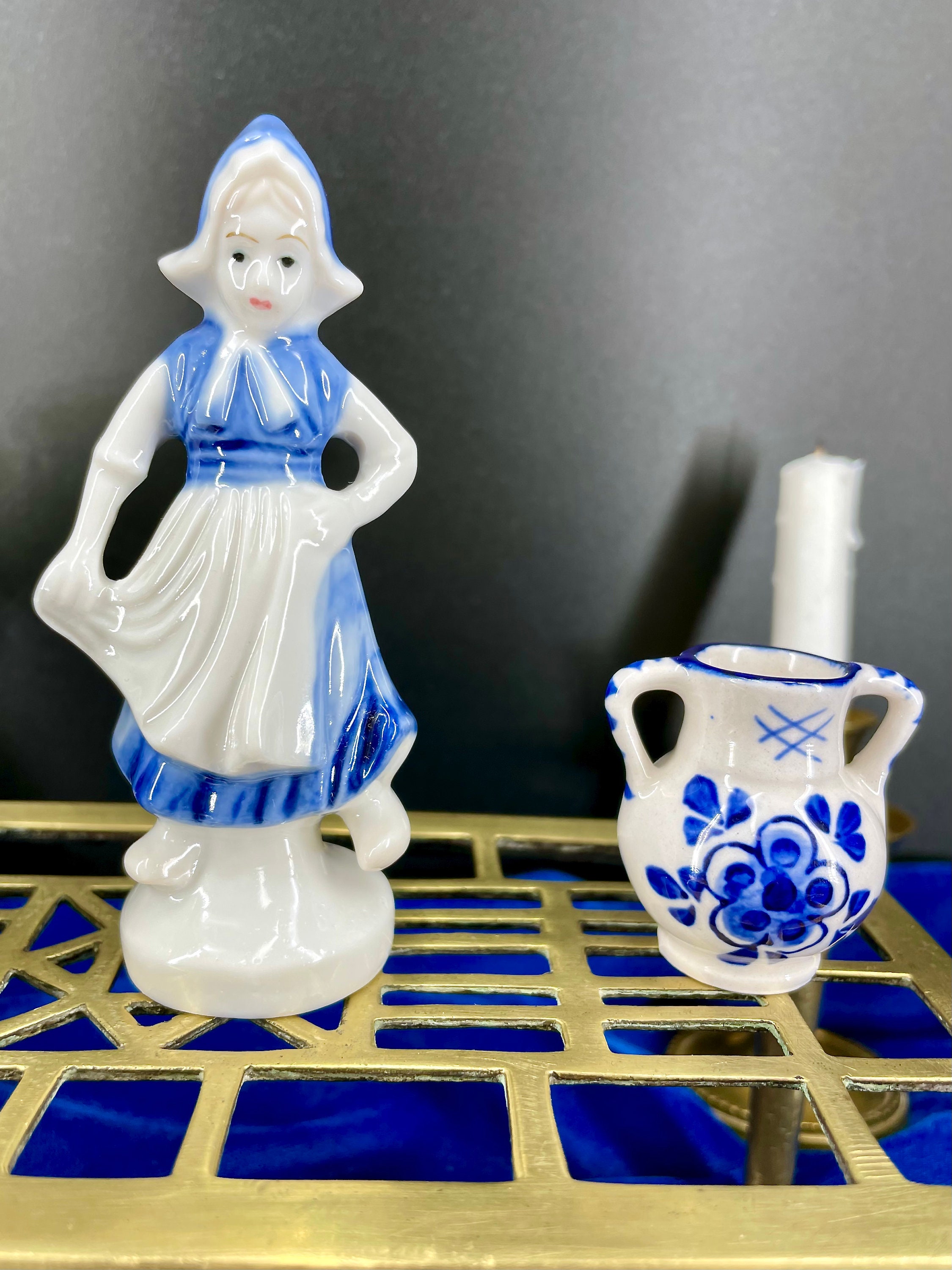 Delftware Delft Blue Miniatures Bundle, Pitcher, Urn, Figurine - Etsy