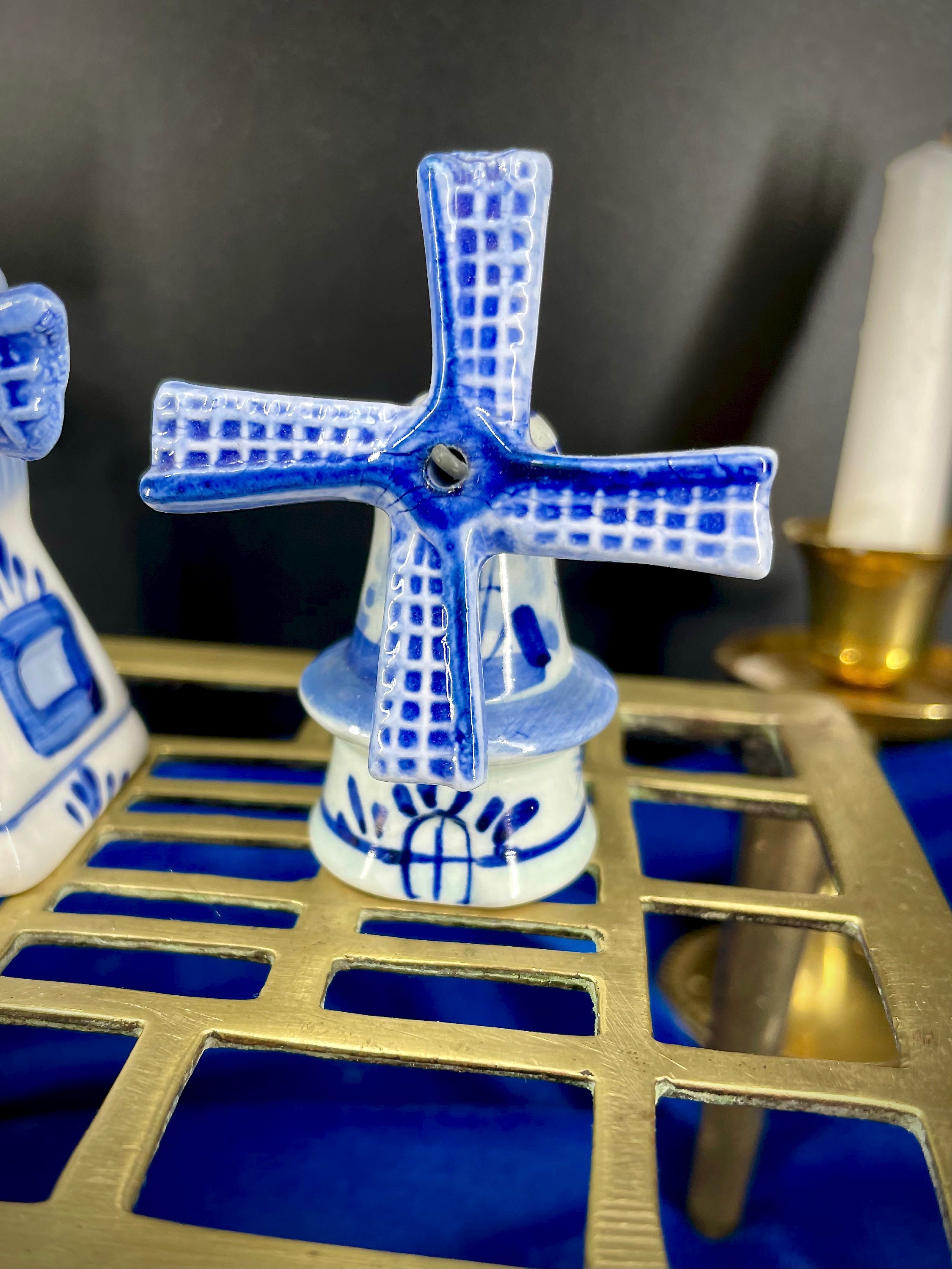 Delftware Delft Blue Souvenir Windmills Bundle - Etsy