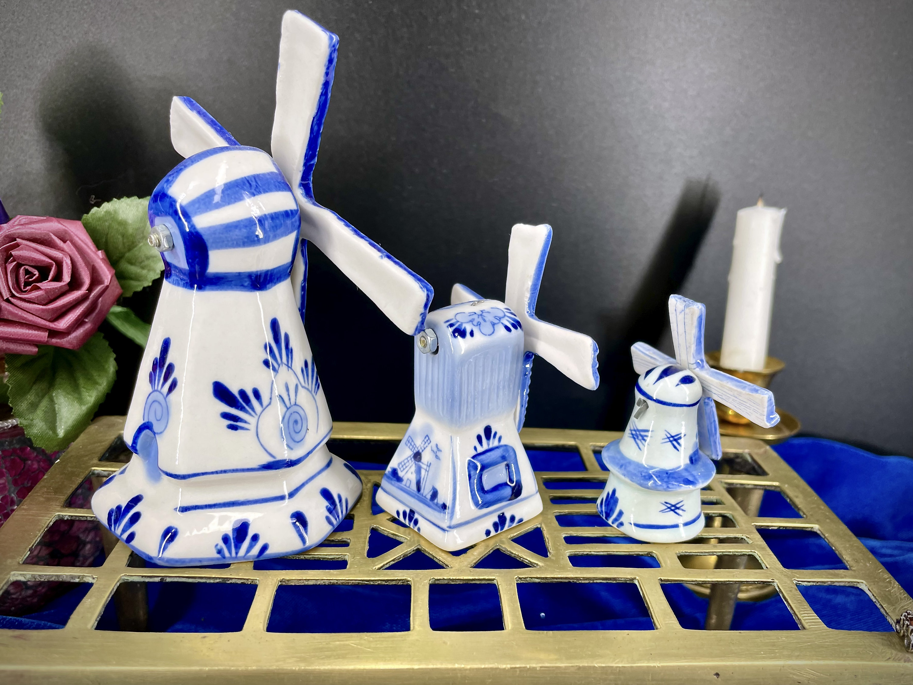 Delftware Delft Blue Souvenir Windmills Bundle - Etsy