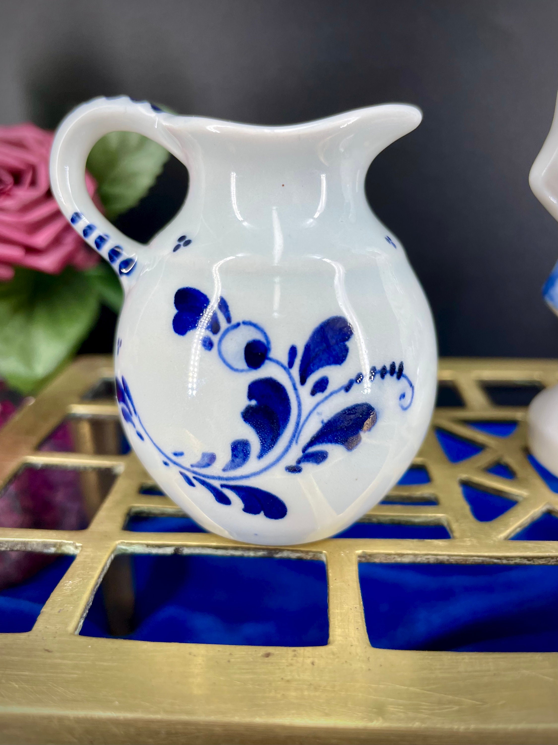 Delftware Delft Blue Miniatures Bundle, Pitcher, Urn, Figurine - Etsy