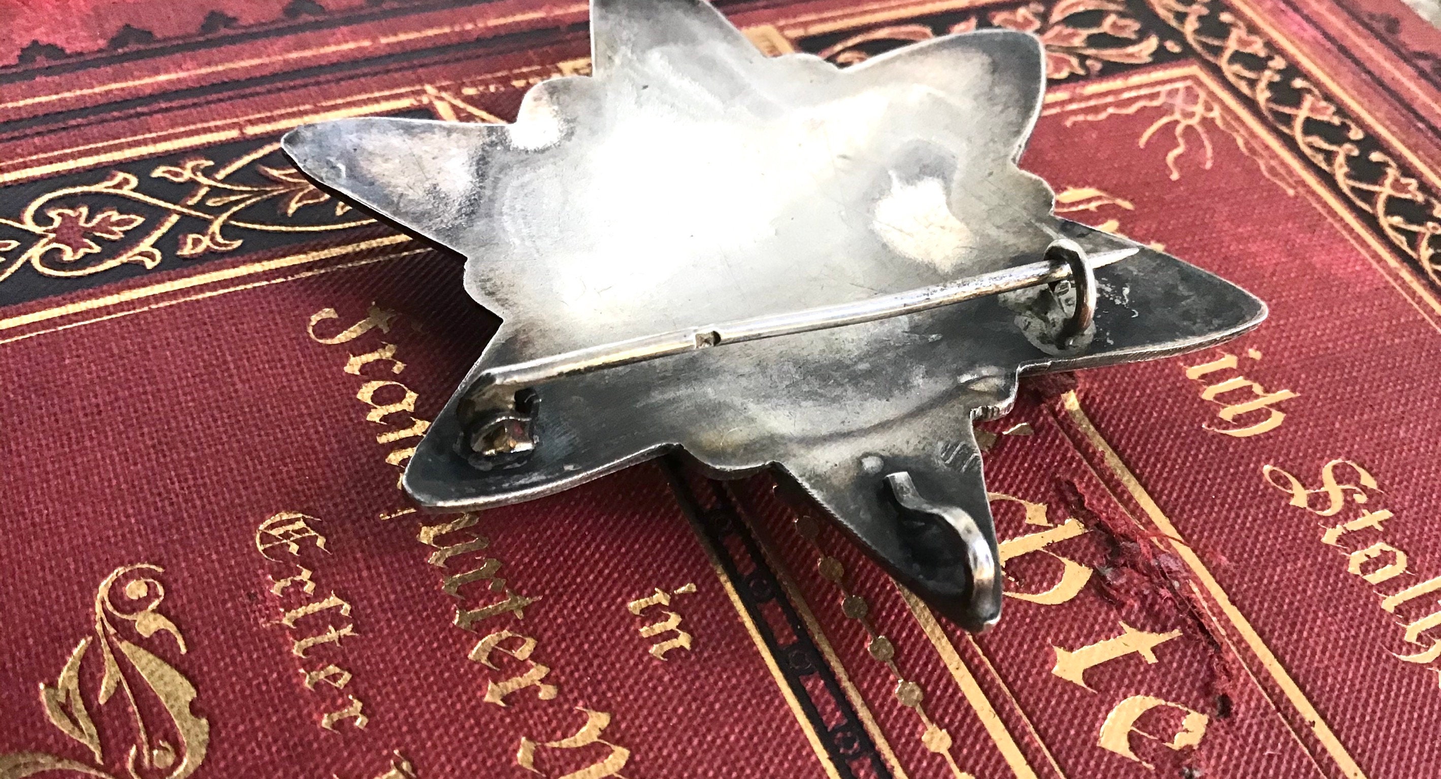 Antique Arabic Pendant Brooch in Silver. 1800s Pin Writing Quote ...