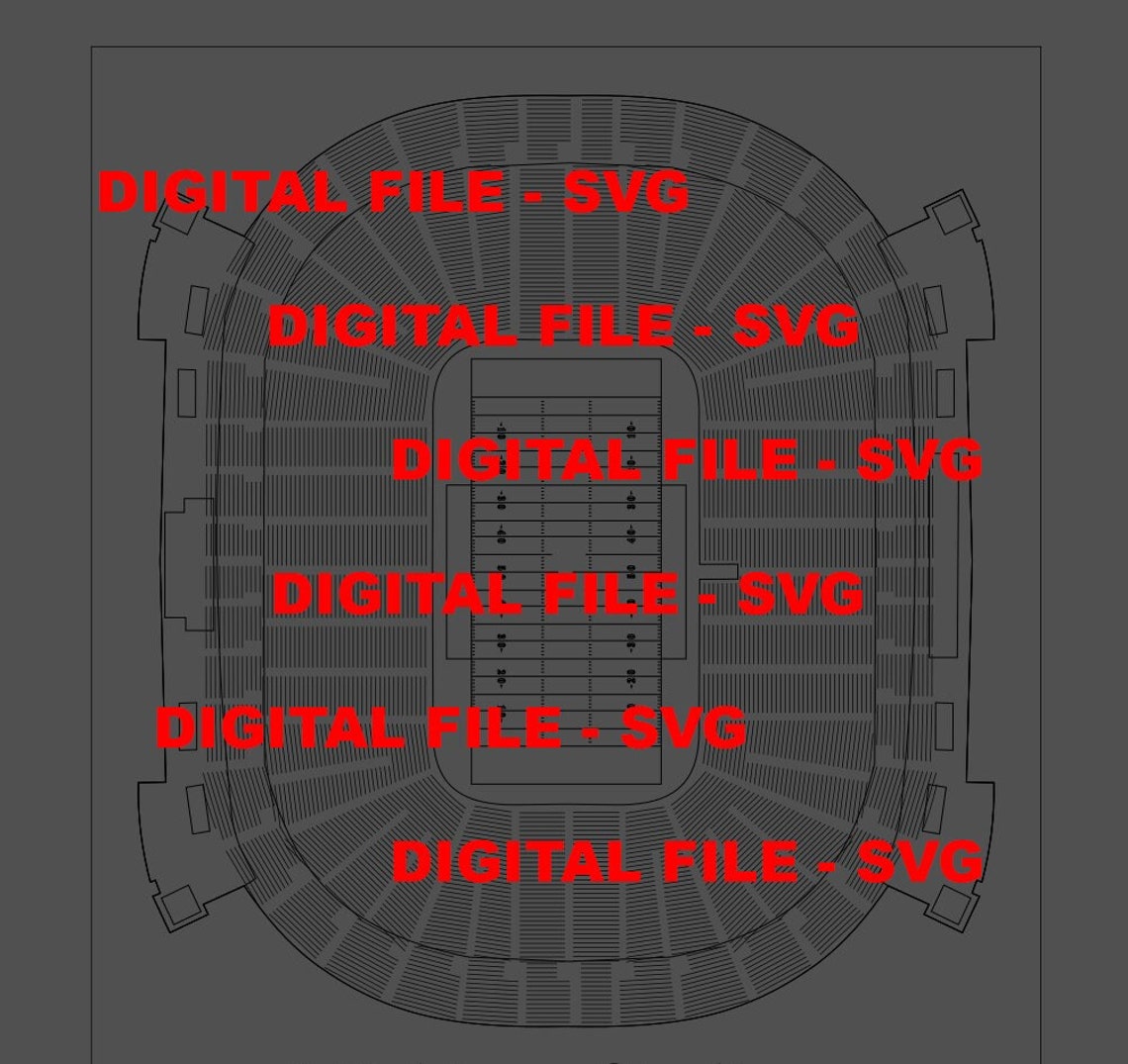 Michigan Football Stadium SVG Vector File for Laser Cut Model - Etsy