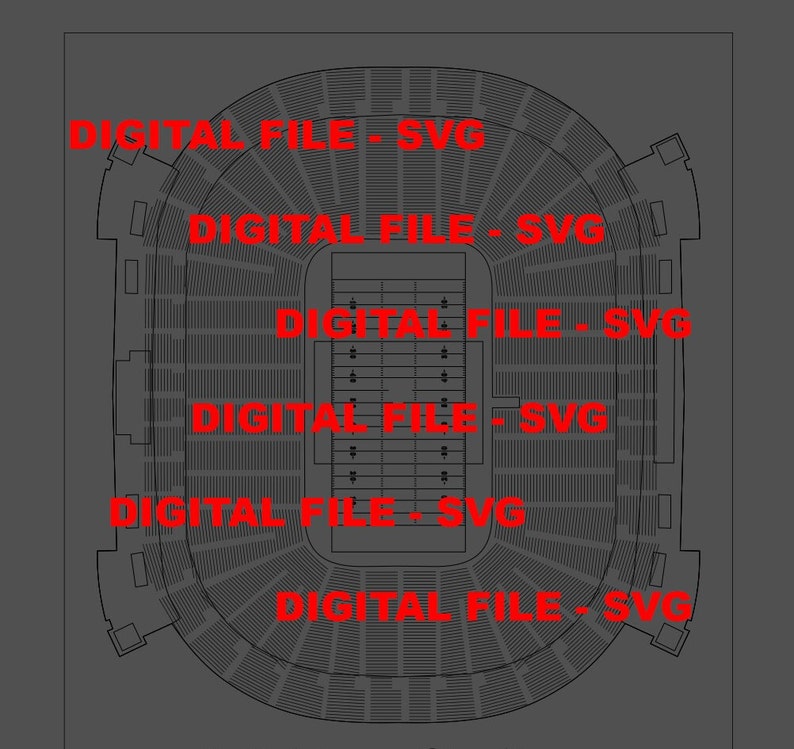 Michigan Football Stadium SVG Vector File for Laser Cut Model - Etsy