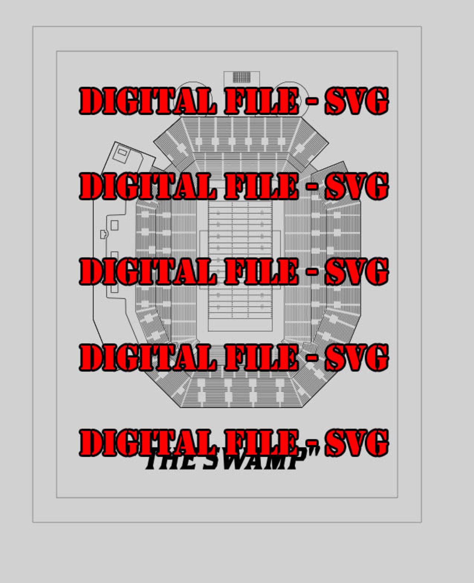 Florida Football Stadium SVG Vector File for Laser Cut Model - Etsy