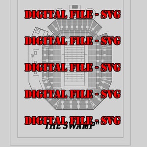 Florida Football Stadium SVG Vector File for Laser Cut Model - Etsy