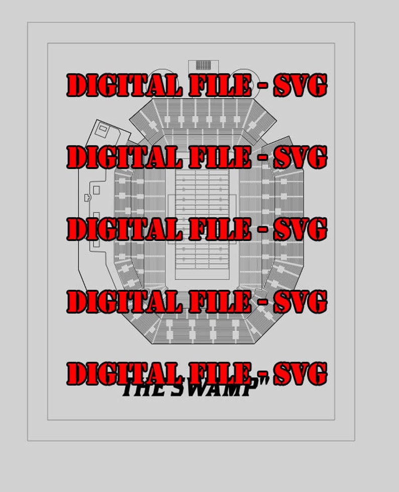 Florida Football Stadium SVG Vector File for Laser Cut Model - Etsy