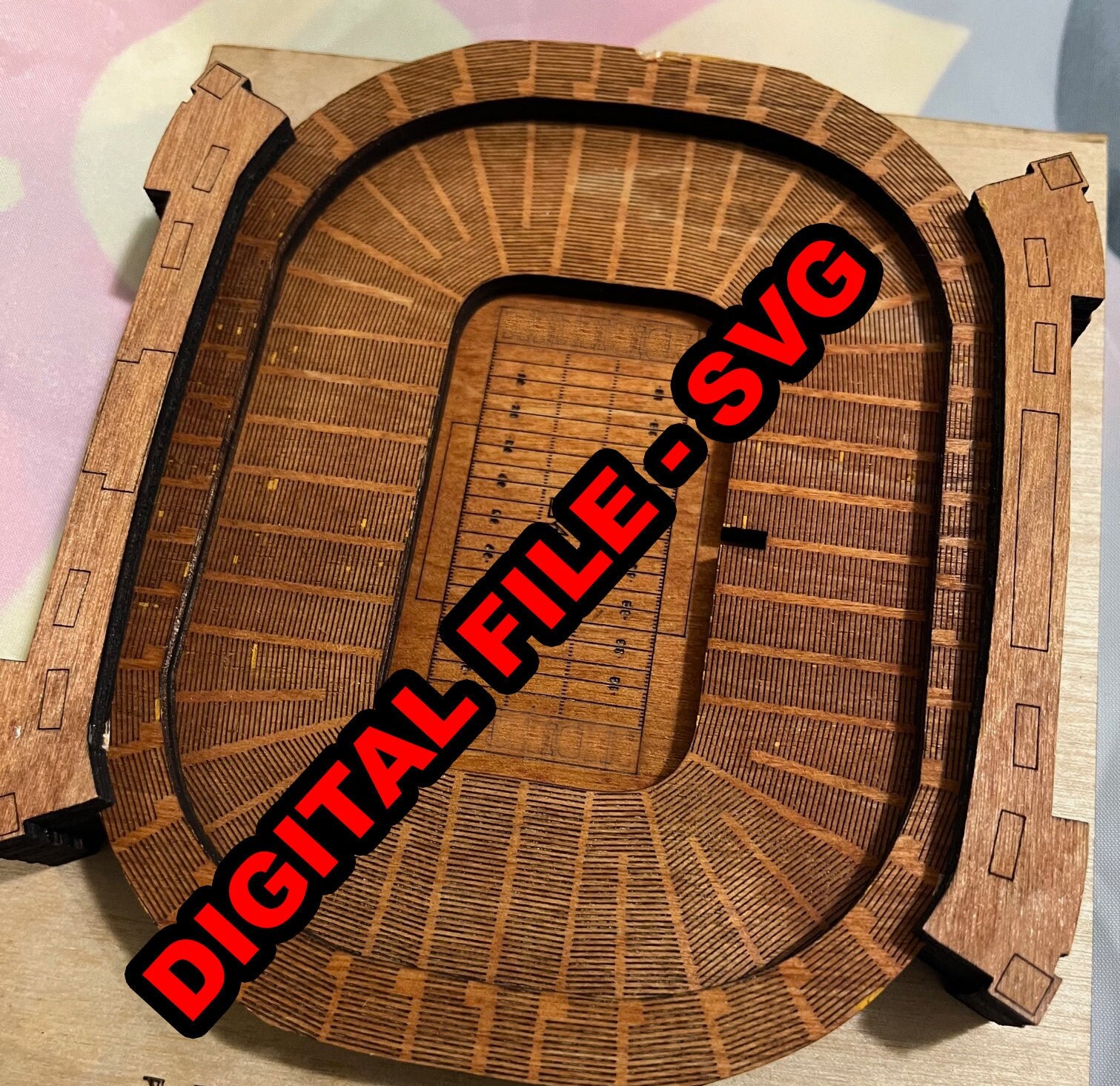 Michigan Football Stadium SVG Vector File for Laser Cut Model - Etsy