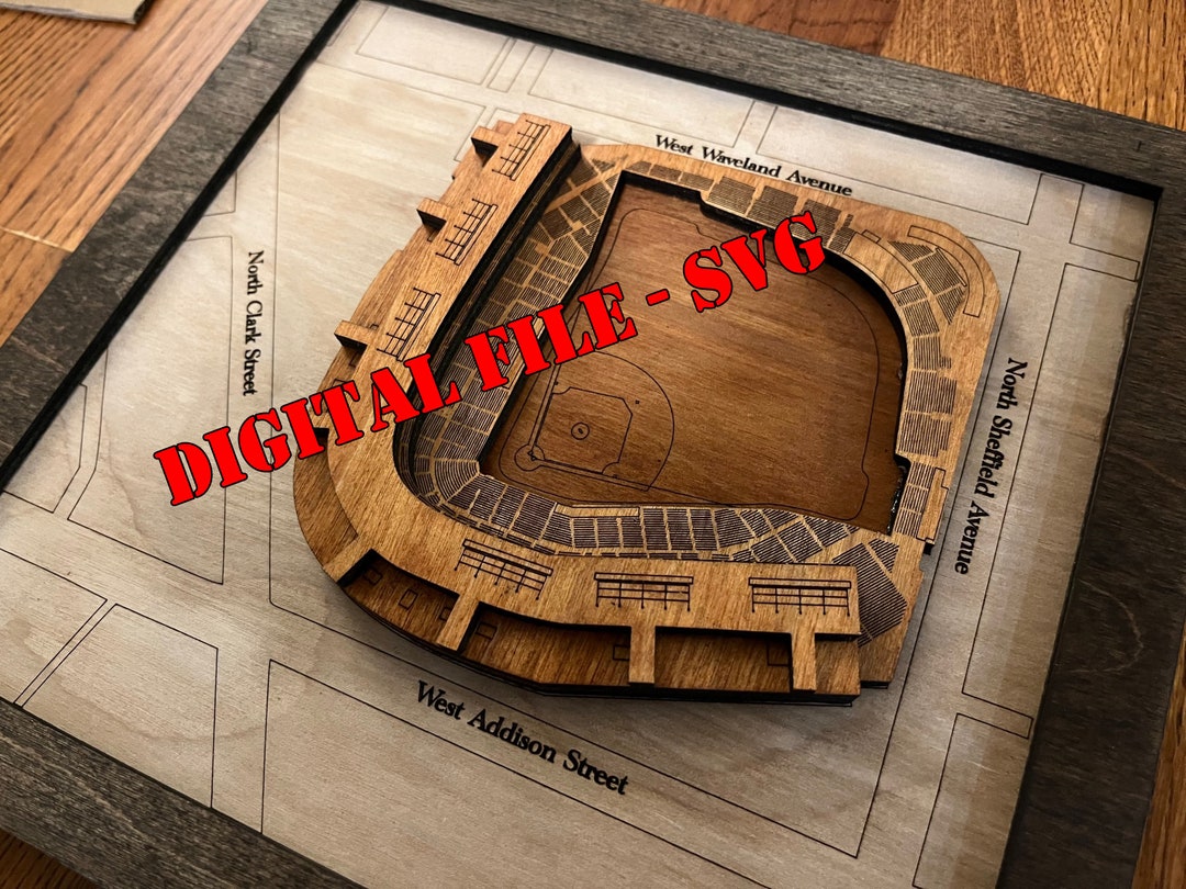 Chicago Baseball Field Layered Vector for Laser Cut Model - Etsy