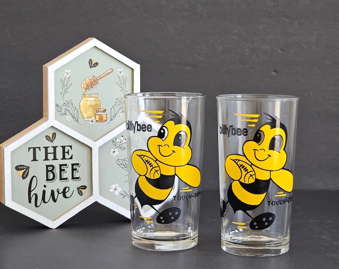 Vintage Billy Bee Honey Glass Touch Down/vintage Billy Bee Honey ...