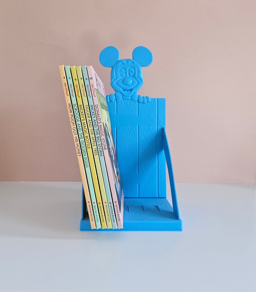 Vintage Mickey Mouse Blue Book Rack/1970's Plastic Mickey Mouse Book ...