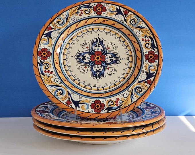 Tabletops Unlimited Gallery Modena Dinner Plates/large Modena Pattern ...