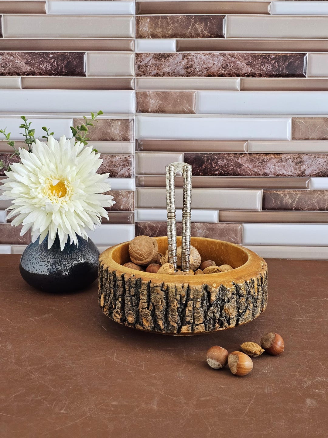 Live Edge Wood Nut Bowl/vintage Rustic Edge Live Edge Nut Bowl/vintage ...