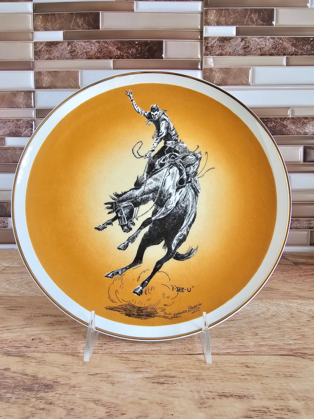 Calgary Stampede Limited Edition 1975 Wall Plate/ed Borein I See You ...