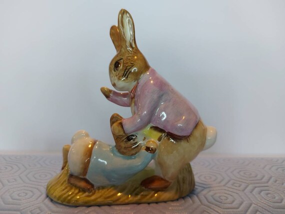 Mr Benjamin Bunny and Peter Rabbit Figurine/ Vintage Beatrix | Etsy
