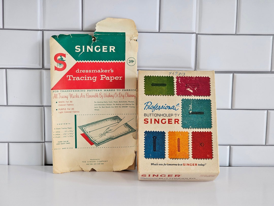 1970's Complete Singer Professional Buttonholer by Singer and Vintage ...