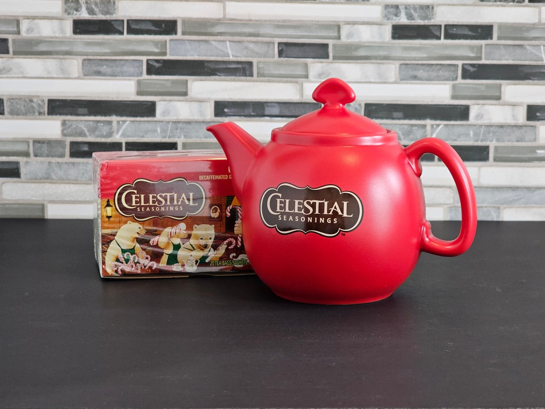 Celestial Seasonings Red Tea Pot/red 3 Cup Teapot/red Herbal Tea Teapot ...