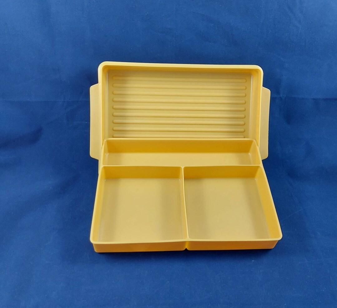 Crownware Divided Storage Container With Lid/vintage Crownware Hard ...