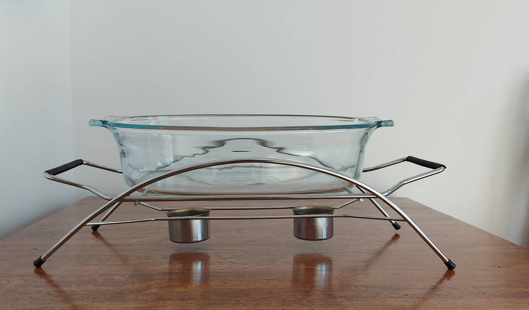 Vintage Pyrex Casserole Holder/vintage Pyrex Chrome Heat Stand/mid ...
