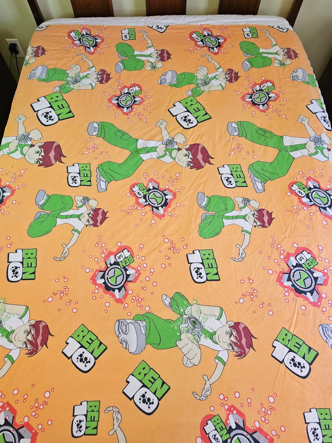 Vintage Ben 10 Flat Sheet/vintage Children's Cartoon Bed Sheets Linen ...