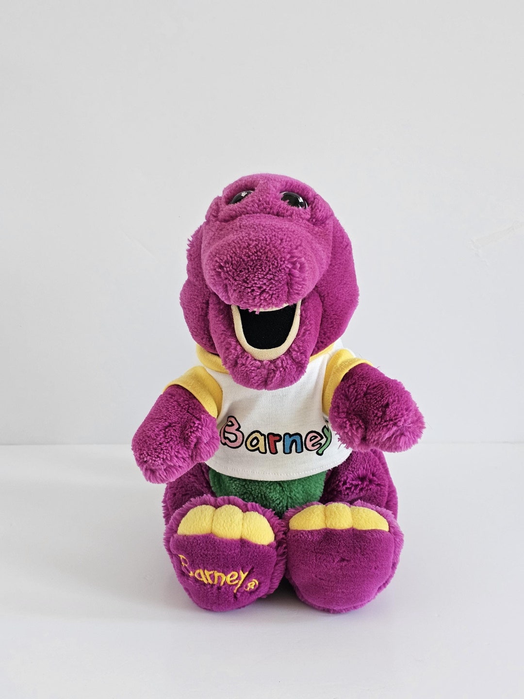1992 Barney Plush Stuffie/vintage Barney the Purple Dinosaur Stuffed ...