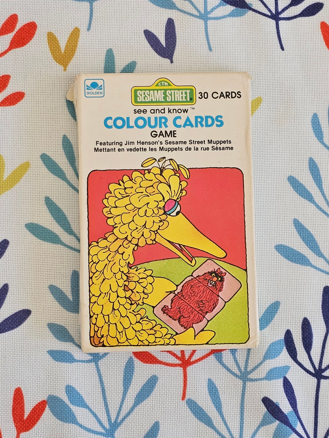 Vintage Sesame Street Educational Colour Flash Cards/vintage Muppet ...