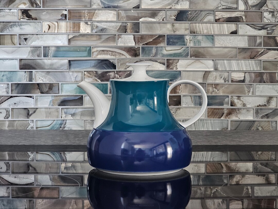 Vintage Thomas Germany Teapot Green and Blue/vintage Thomas Two Tone ...