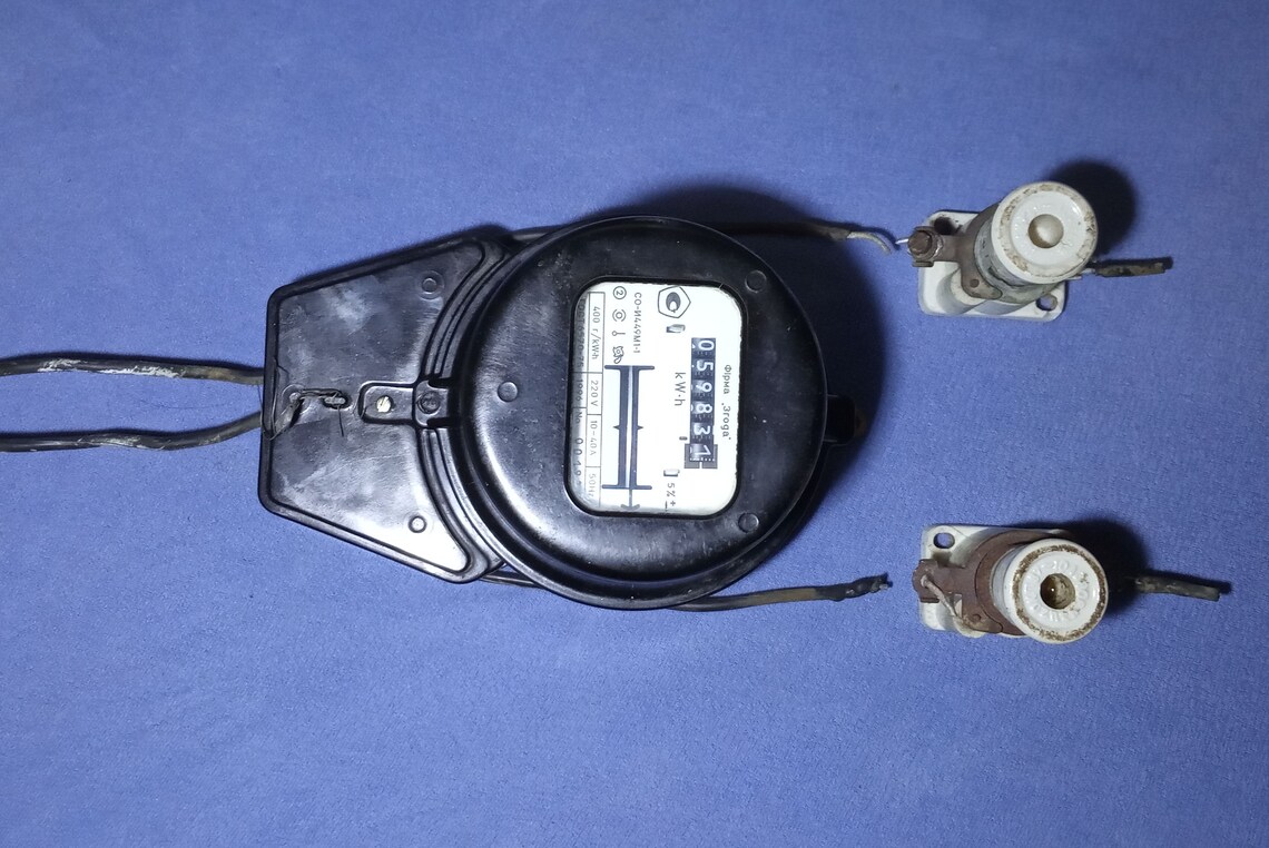 Vintage electric Meter Made in USSR Industrial decor | Etsy