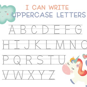 Alphabet Tracing Sheet Handwriting Practice Sheet Uppercase Lowercase ...
