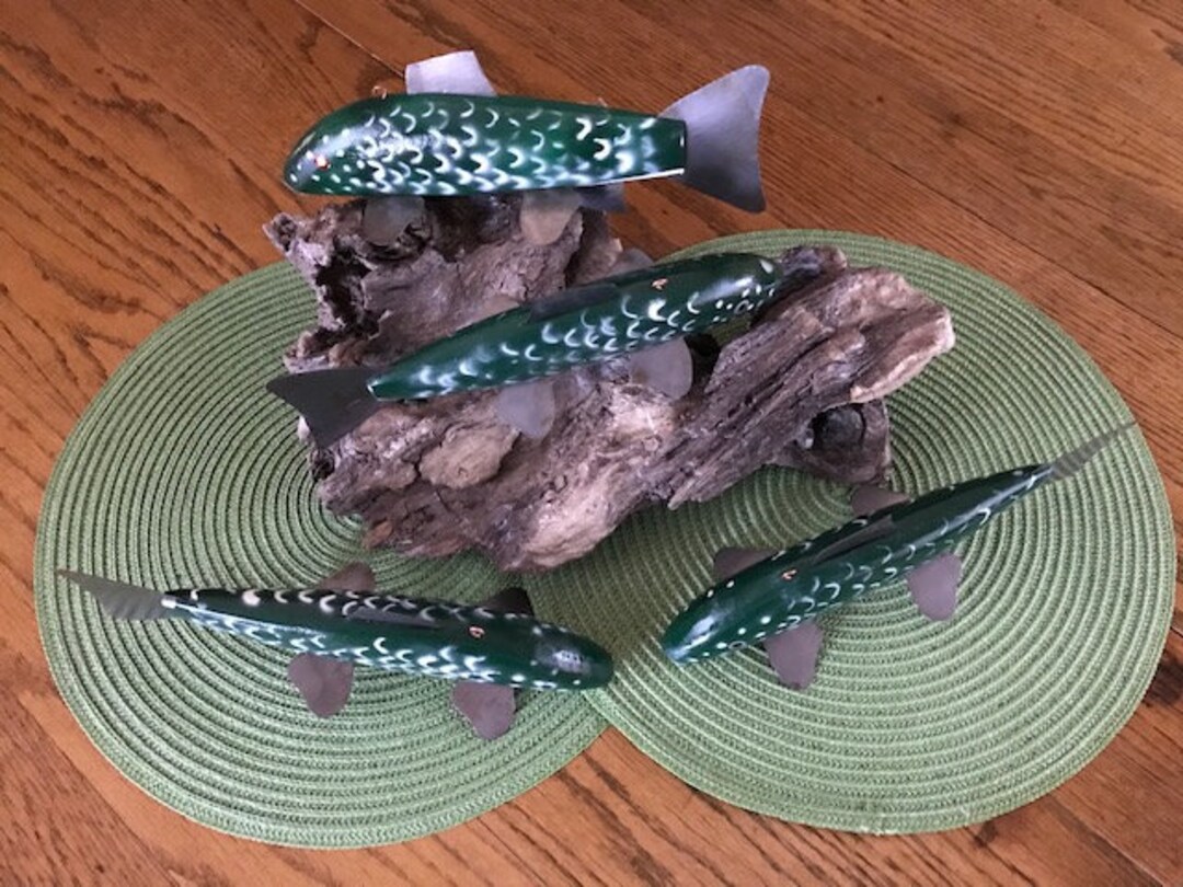 Spearing Decoy Sucker, Handmade in Minnesota, USA, Hand Painted, Steel ...