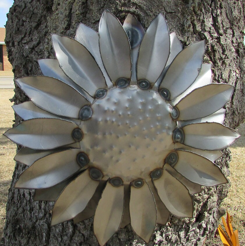 Sunflower made of Steel 17 Hanging Made in Minnesota | Etsy
