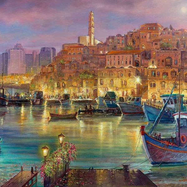 Jerusalem/judaica Wall Art/jewish Modern Art/contemporary Art/canvas ...