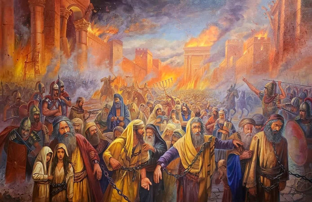 Destruction of the Jerusalem Temple, Jewish Painting Available as Print ...