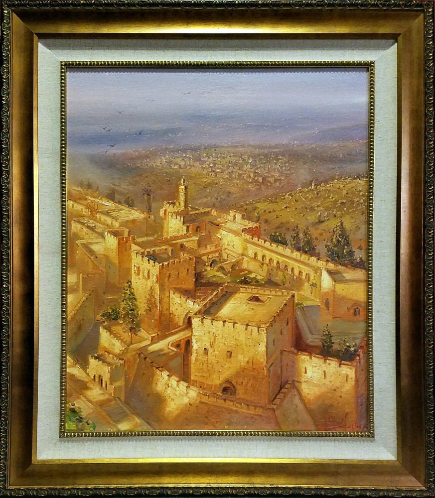 Jerusalem City Walls Original Painting of the Holy Jerusalem - Etsy