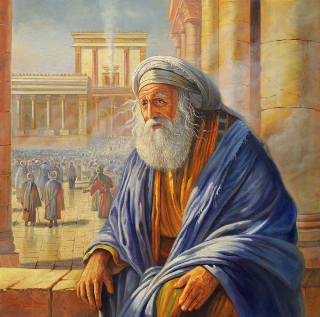 The Gaze Across Centuries Jewish Painting, Print on Canvas, Framed ...