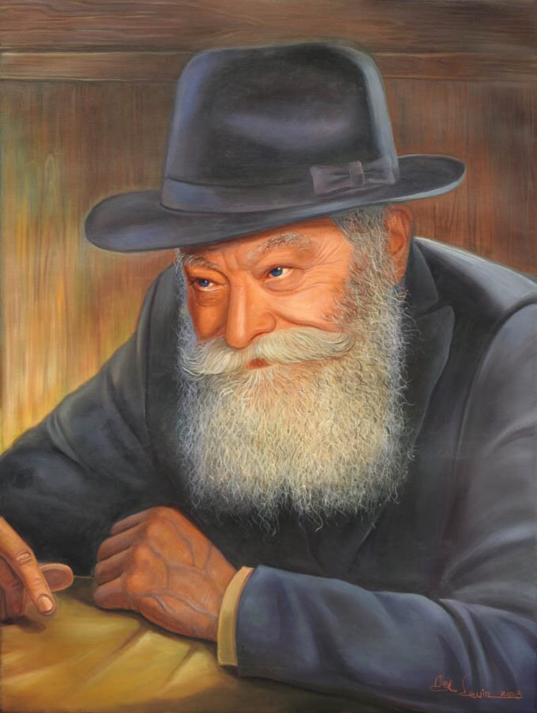The Lubavitcher Rebbe - Rabbi Menachem Mendel Schneerson Portrait, Fine ...