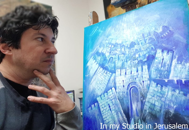 If I Forget Thee O Jerusalem Original Painting Modern - Etsy