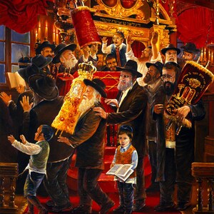 Dancing With Torah at the Venice Synagogue During Simchat Torah ...