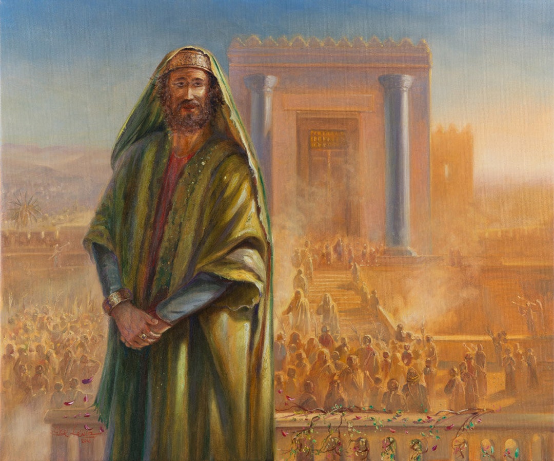 King Solomon. Jewish Painting Judaica Fine Art Temple Original Painting ...